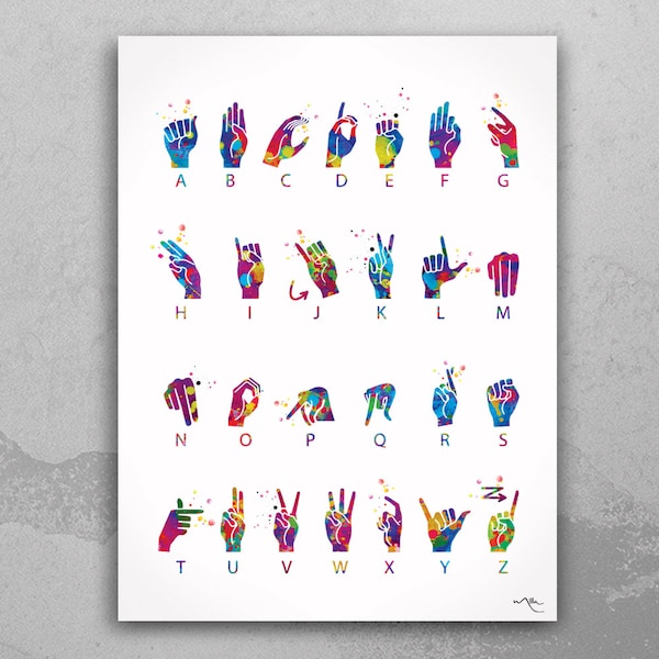 Sign Language Art - Etsy