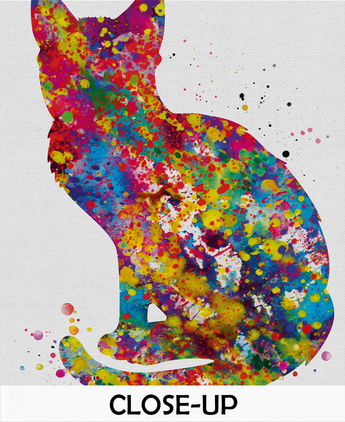 Cat Sitting Watercolor Print Cat Lover Wall Art Wall Decor Cat | Etsy