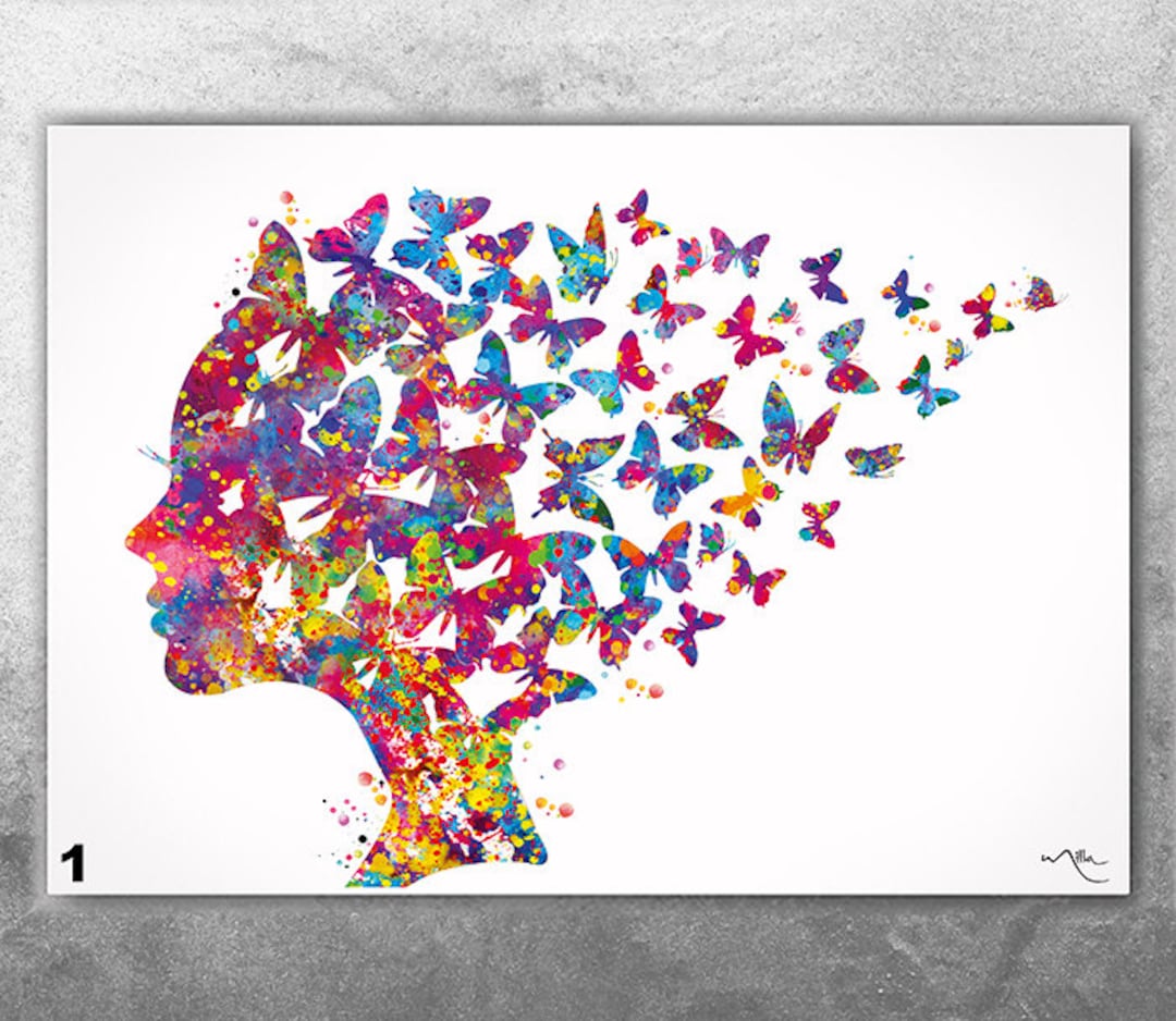 PSI Art Watercolor Print Positive Mind Psychology Clinic Psychology ...