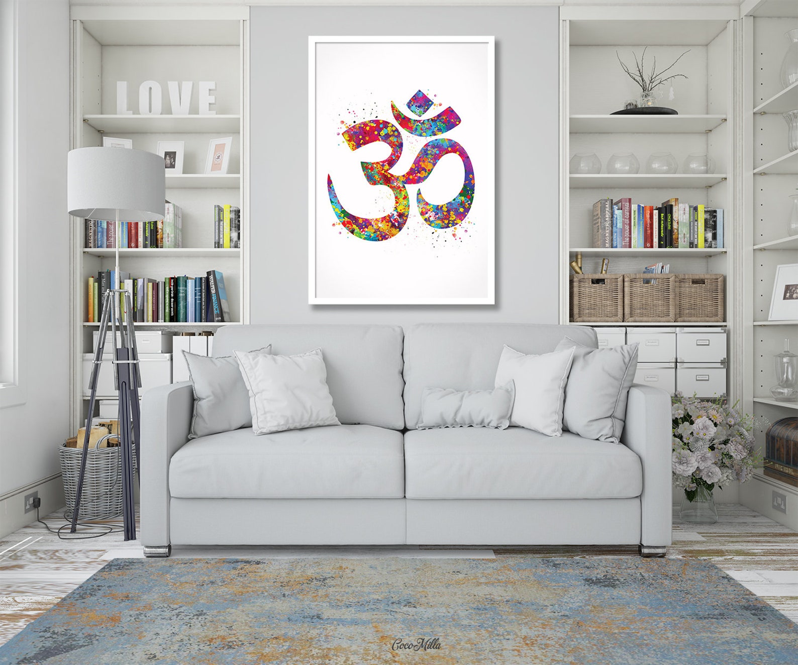 Ohm Symbol Watercolor Om Aum Omkara Hinduism Sign Housewarming - Etsy