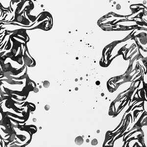 Cervical Spine Watercolor Print Anatomy Art Cervical Vertebrae Medical ...