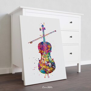 Cello Music Instrument Watercolor Art Print Jazz Wall Art Poster Music ...