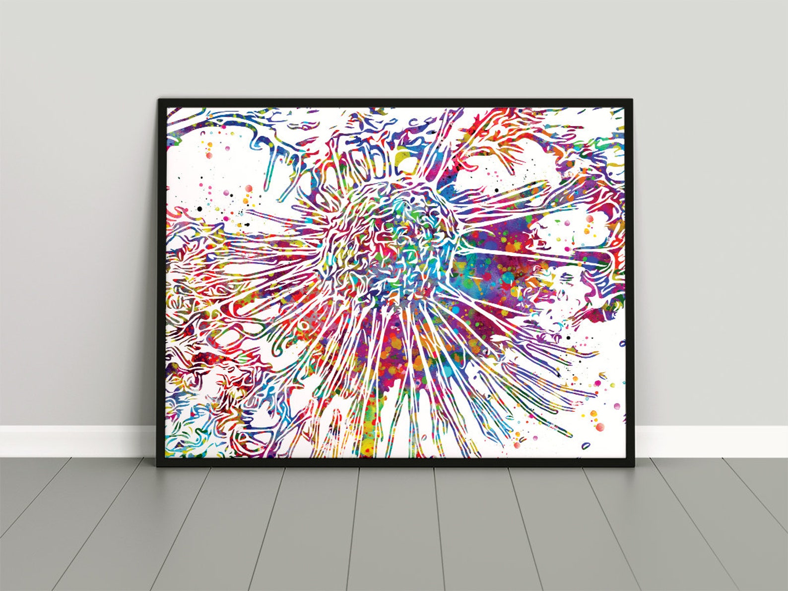 Cancer Cell Watercolor Print Medical Art Science Histology | Etsy