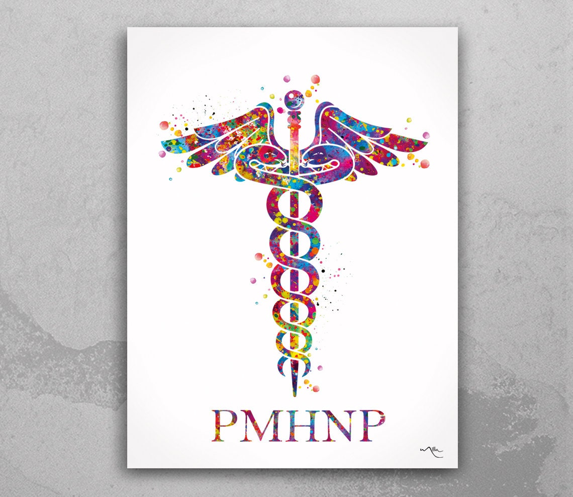 Caduceus Psychiatric Mental Health NP Watercolor Print Wall - Etsy UK