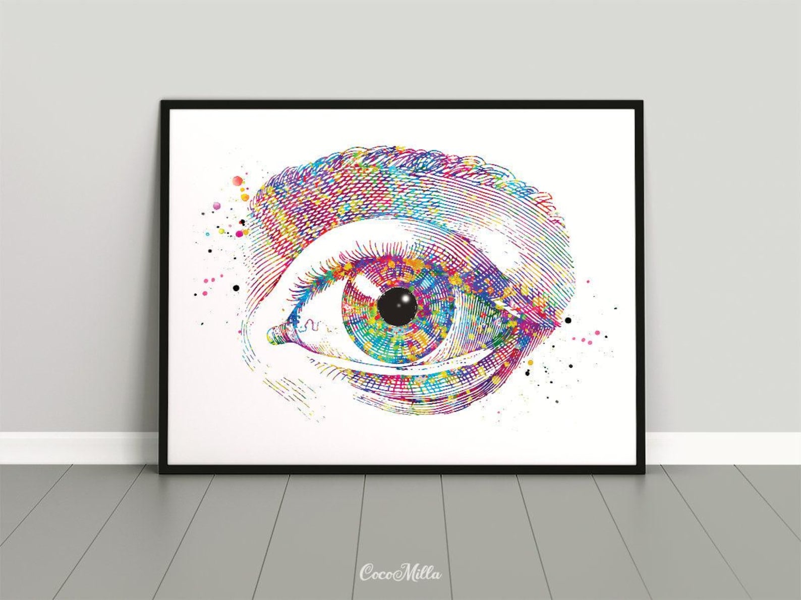 Human Eye Watercolor Print Optometrist Gift Optician Poster Eye Doctor ...