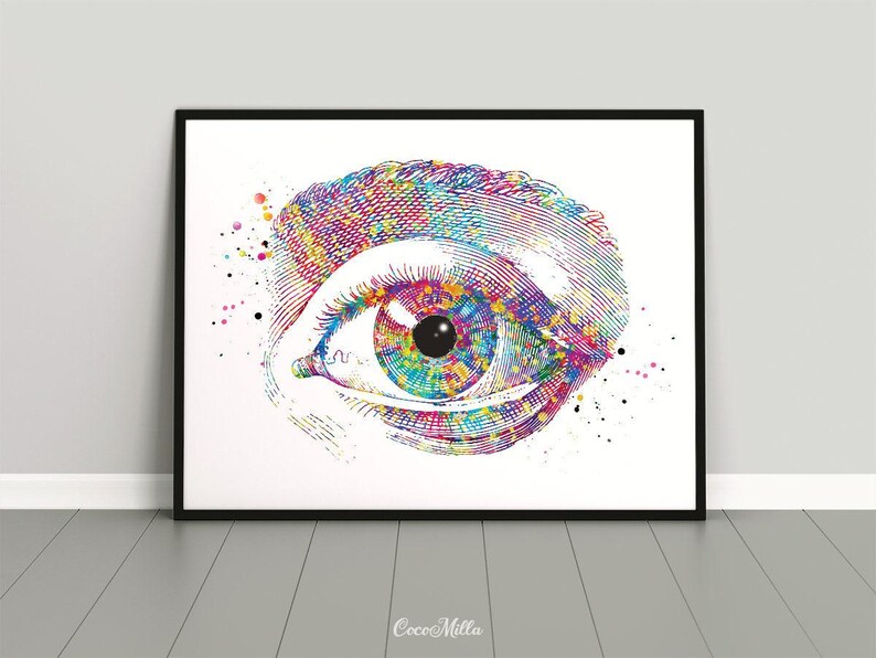 Human Eye Watercolor Print Optometrist Gift Optician Poster Eye Doctor ...