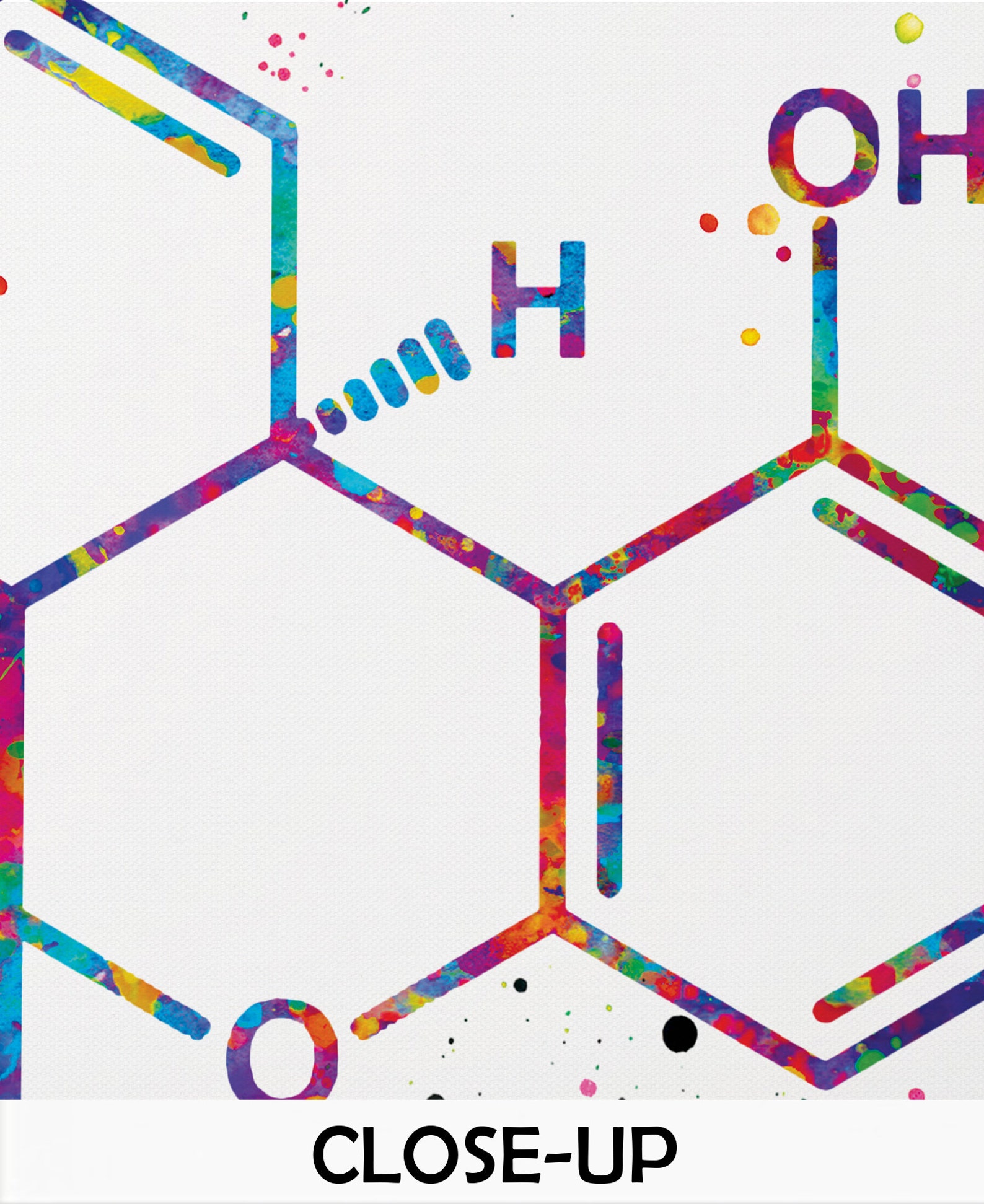 THC Molecule Watercolor Print Chemical Molecule Symbol Wall | Etsy