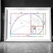 Fibonacci Spiral Watercolor Print Fibonacci Sequence Numbers Golden ...