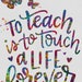 Teacher Quote Watercolour Print Watercolor Print School - Etsy