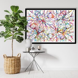 Neural Connections Watercolor Print Abstract Medical Art Science ...