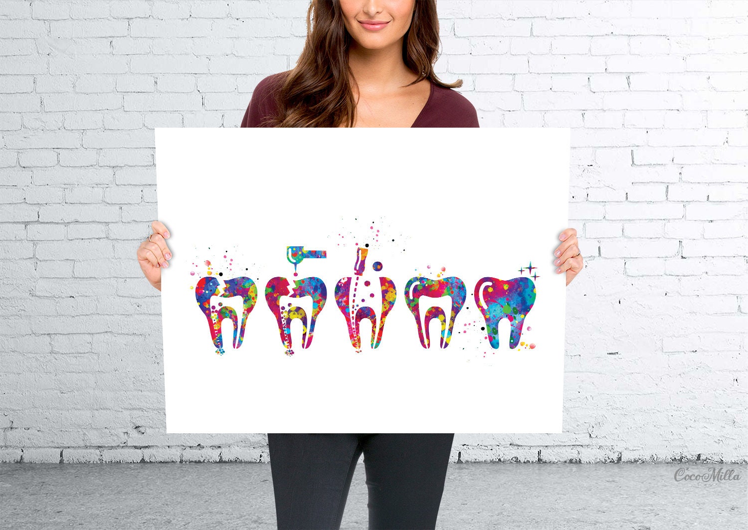 Endodontic Therapy Watercolor Print Root Canal Treatment Tooth | Etsy