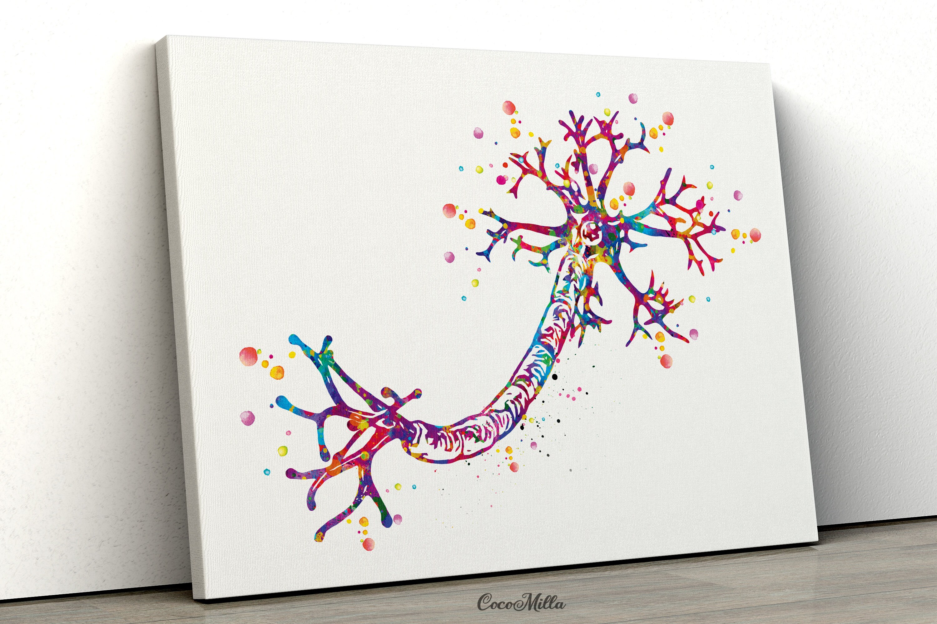 Nerve Cell Watercolor Print Science Poster Neurology Art Nerve - Etsy UK
