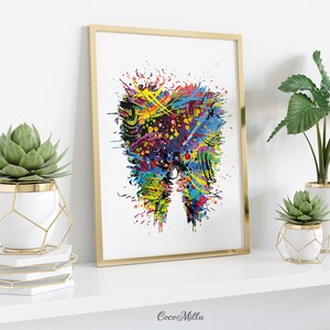 Tooth Art Watercolor Print Teeth Anatomical Art Dental Clinic | Etsy
