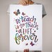 Teacher Quote Watercolour Print Watercolor Print School - Etsy