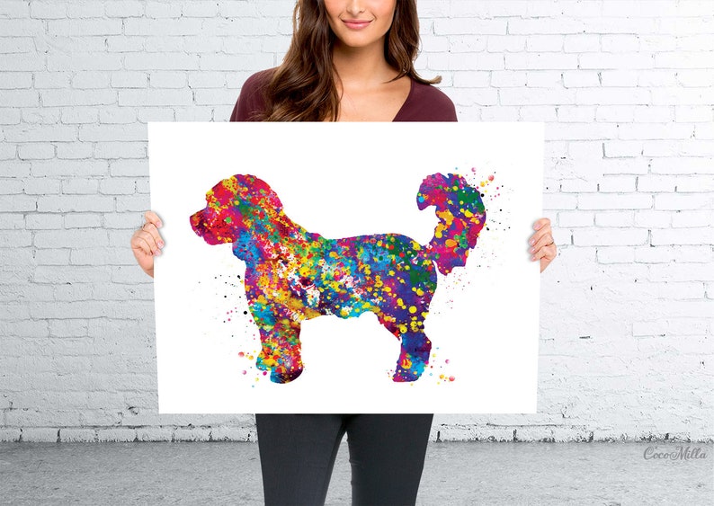 Cockapoo Dog Watercolor Print Dog Art Memorial Dog Portrait | Etsy