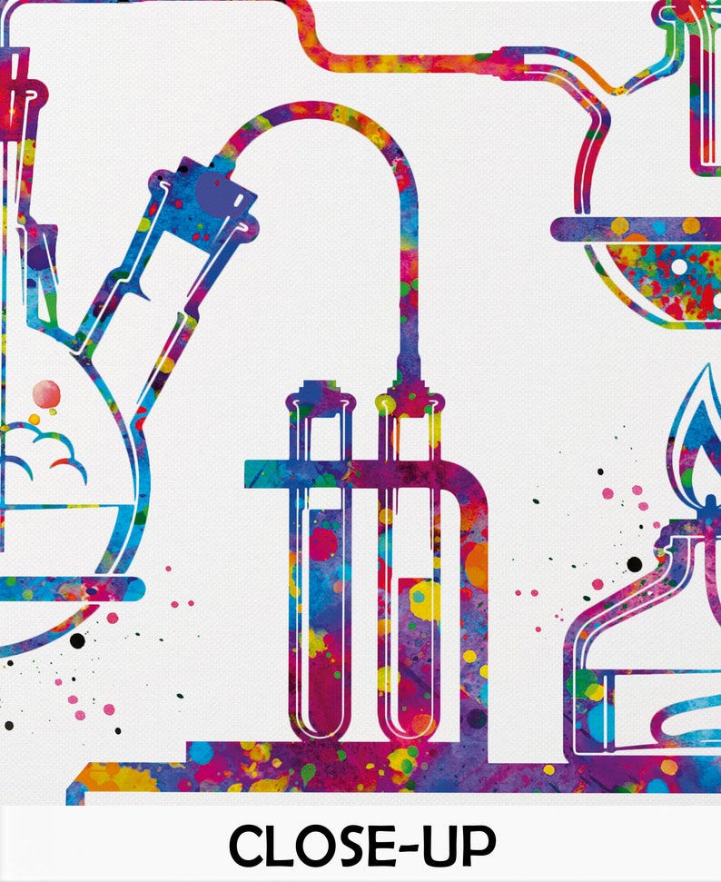 Chemistry Laboratory Watercolor Print Chemistry Lab Medical | Etsy