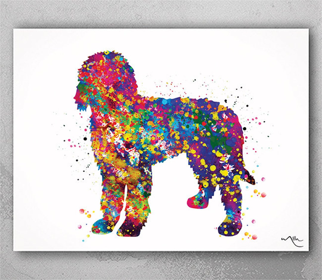 Labradoodle Watercolor Print Labradoodle Doglover Gift Pet Dog Love ...