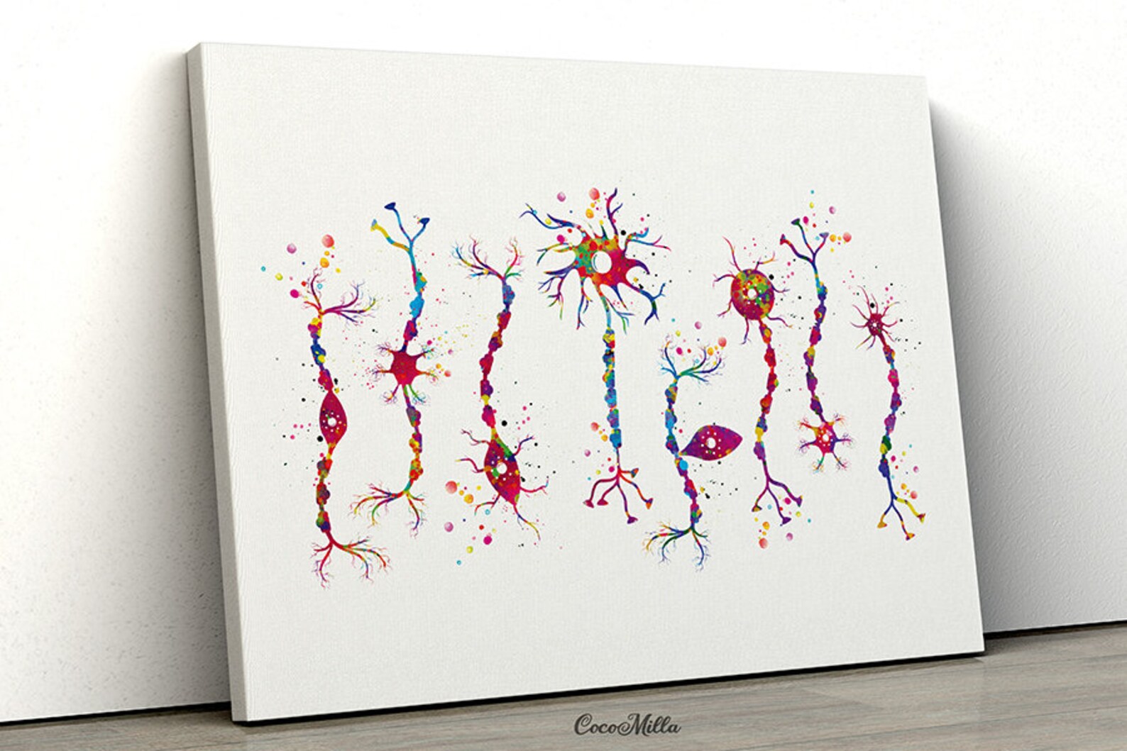 Neuron Types Art Watercolor Print Science Poster Neurology - Etsy