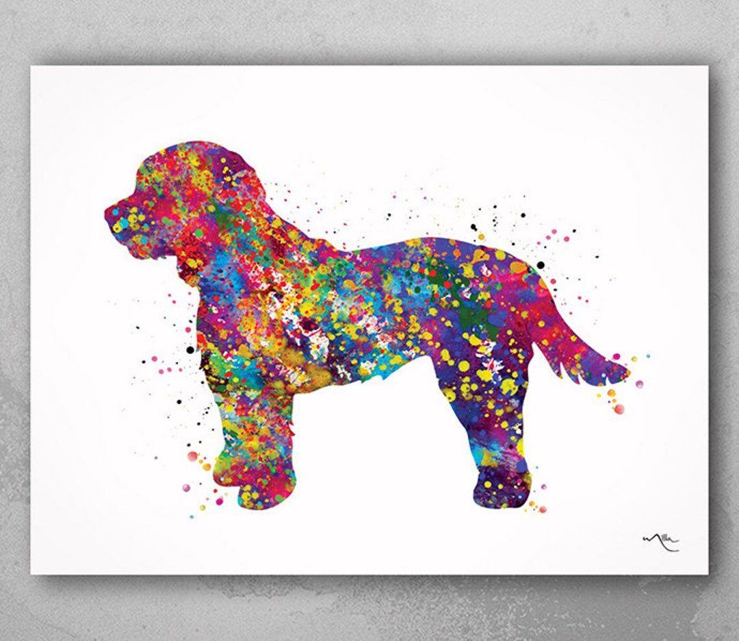 Cavapoo Dog Watercolor Cavoodle Print Dog Art Custom Dog - Etsy UK