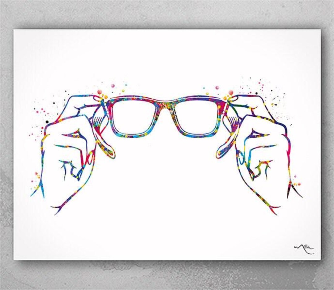 Optician Watercolor Eyeglass Print | Medical Office Wall Art-2680 - Etsy