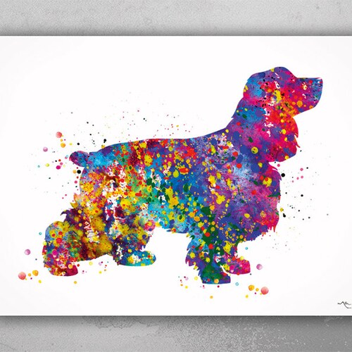 Cocker Spaniel Dog Watercolor Dog Print Cocker Gift Pet Dog - Etsy