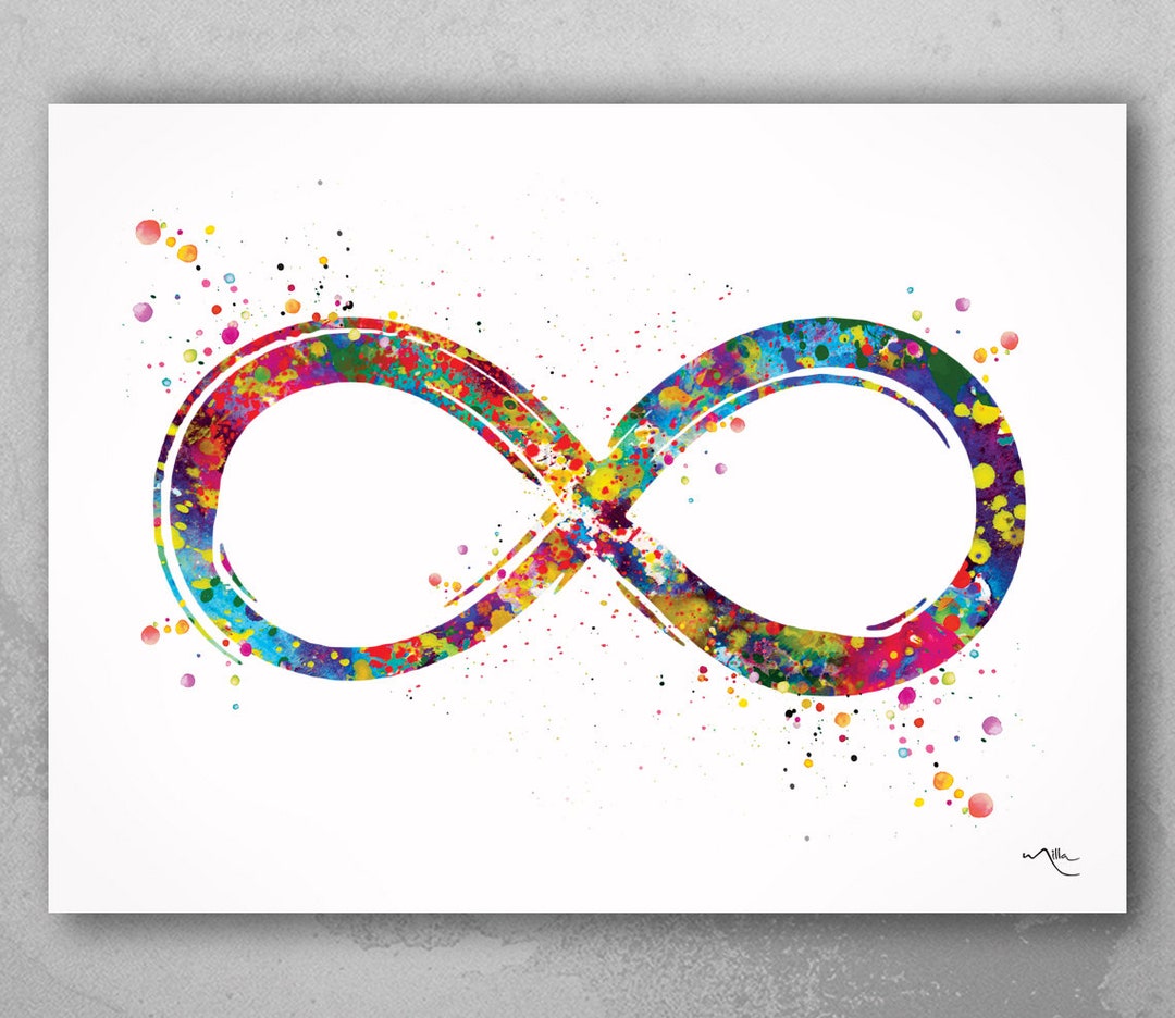 Infinity Symbol Watercolor Print Eternity Forever Sign Art - Etsy