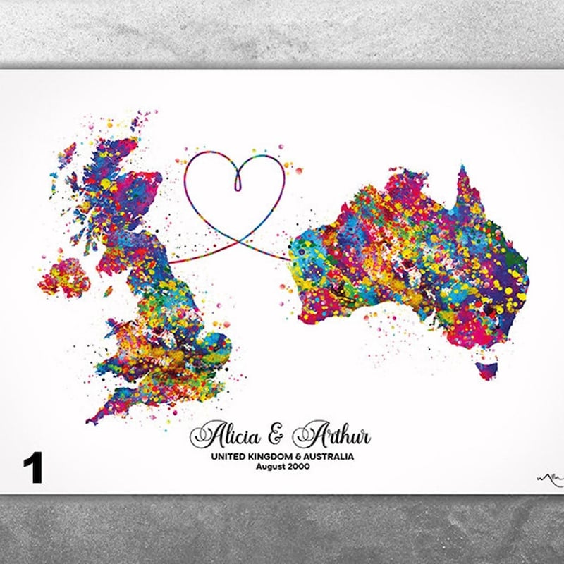 Uk Colored Map - Etsy UK