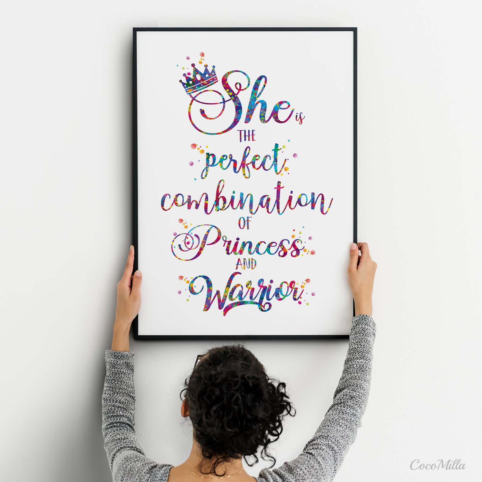 Princess and Warrior Quote Art for Kids Girls Motivational - Etsy