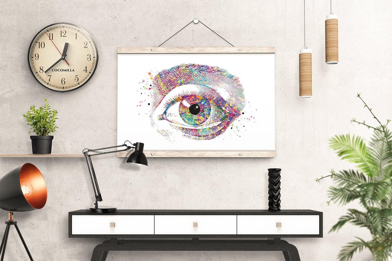 Human Eye Watercolor Print Optometrist Gift Optician Poster Eye Doctor ...