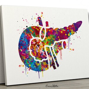 Pancreas Watercolor Art Print, Medical Anatomy Decor-719 - Etsy