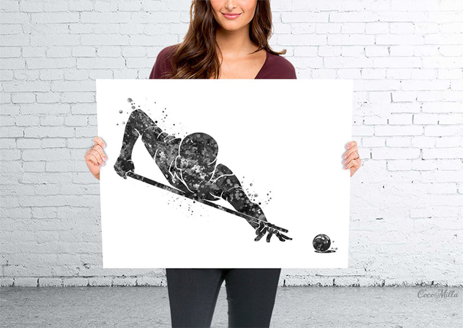 Billiards Watercolor Print Pool Art Snooker Art Wall Decor for - Etsy