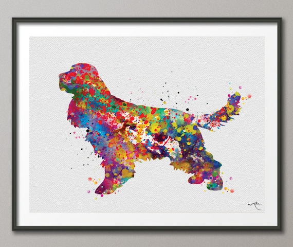Cocker Spaniel Watercolor Print Dog Print Pet Gift Dog Love | Etsy