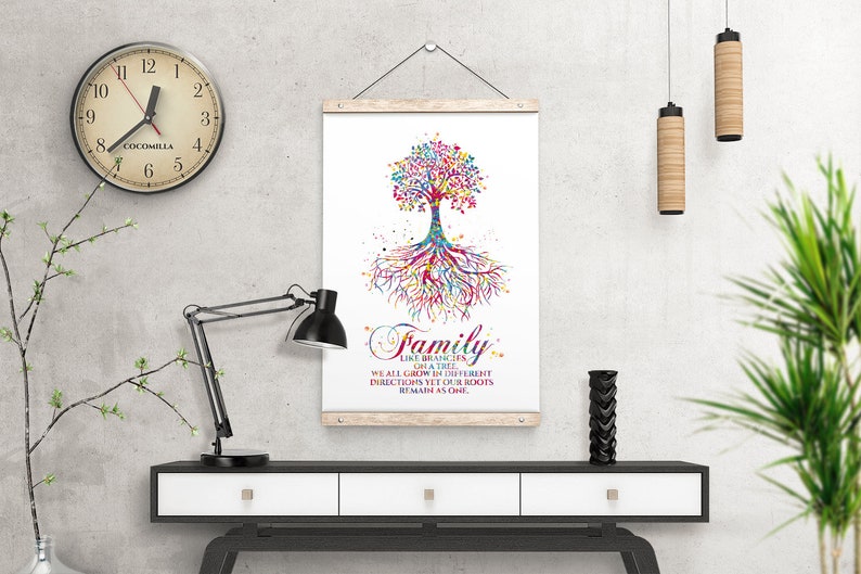 Tree Roots Family Quote Watercolor Print Wedding Gift | Etsy