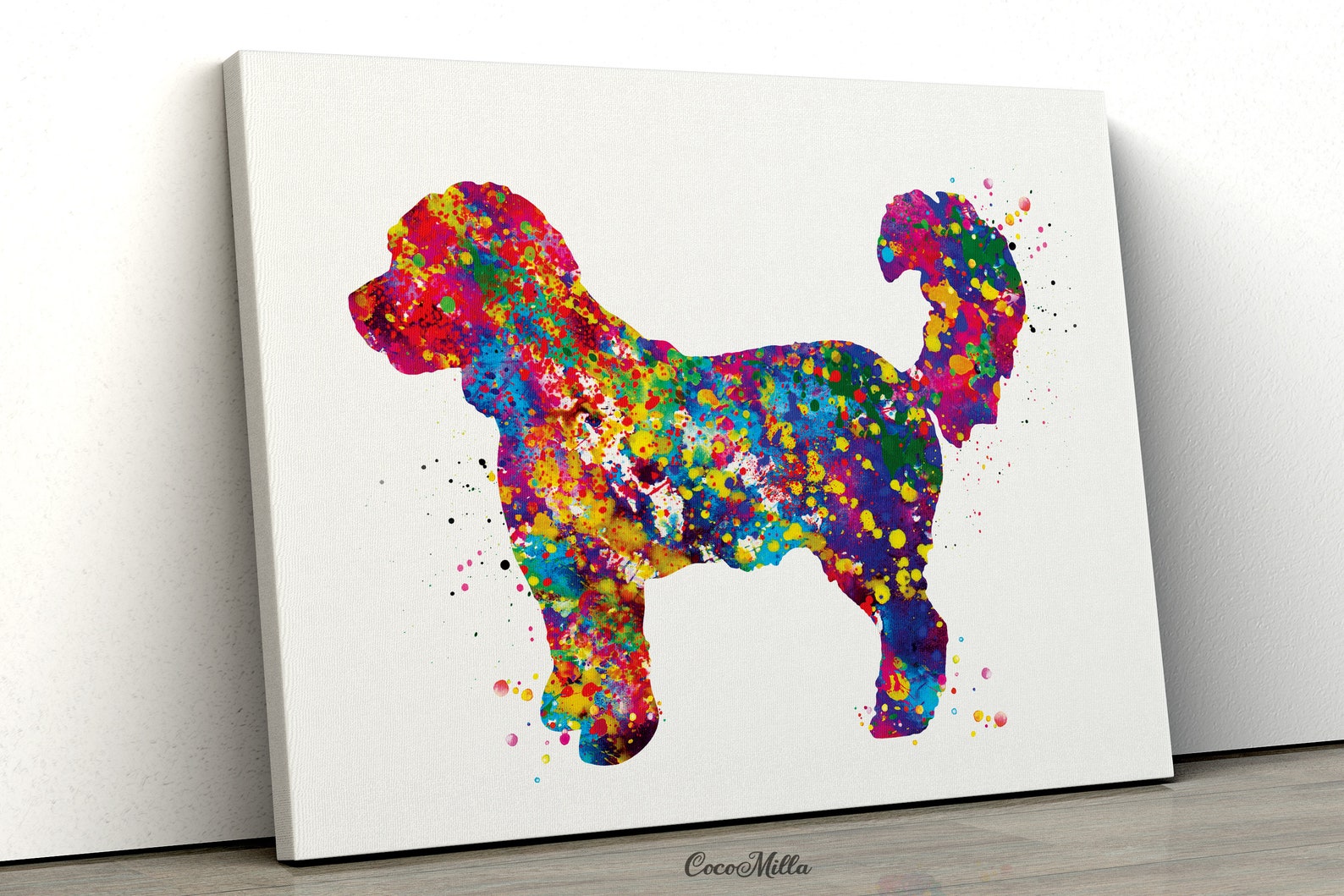 Cockapoo Dog Watercolor Print Dog Art Memorial Dog Portrait | Etsy