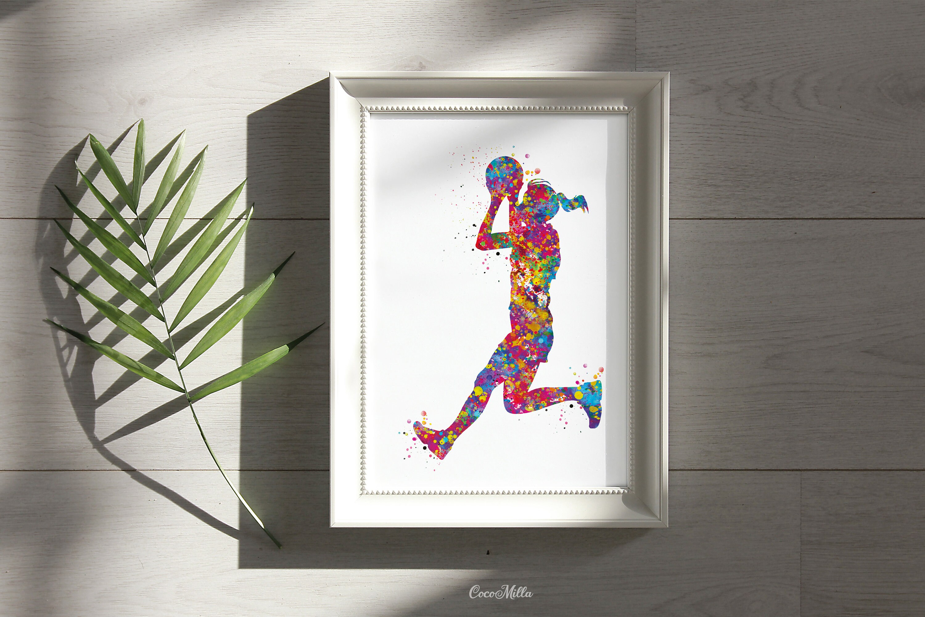 Netball Player Watercolor Print Netball Woman Female Girl - Etsy UK