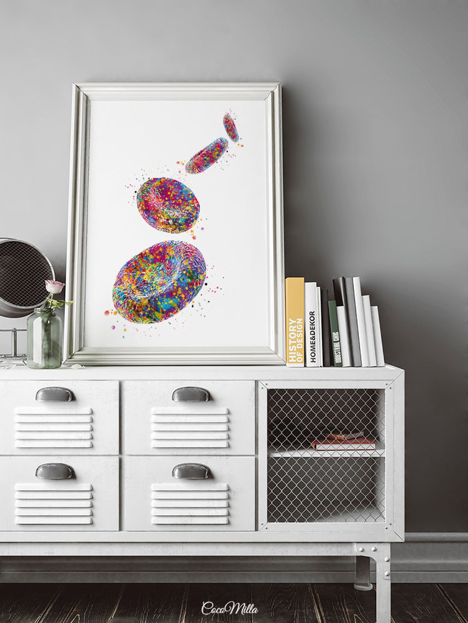 Red Blood Cells Watercolor Print Blood Histology Science - Etsy