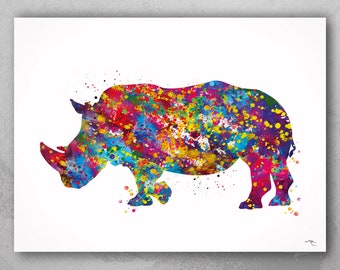 Rhino Wall Art - Etsy