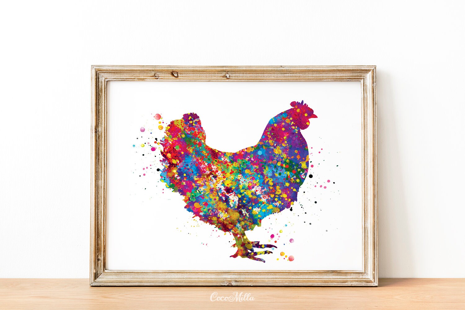 Chicken Watercolor Print Chicken Art Print House Warming Gift - Etsy UK