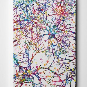 Neural Network Watercolor Print Abstract Medical Art Science | Etsy
