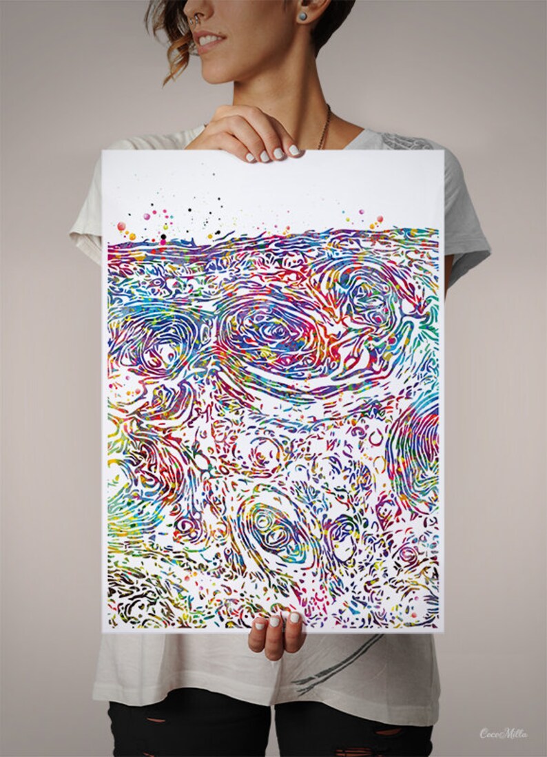 Squamous Cell Carcinoma Watercolor Print, Skin Histology Art-2336 - Etsy