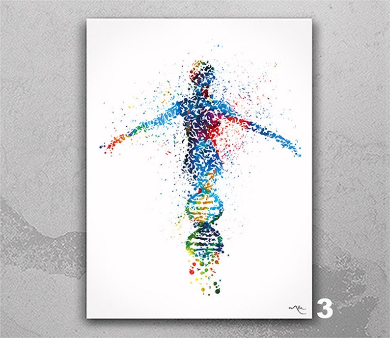 DNA Watercolor Print, Human Anatomy Art, Medical Science Decor-1021 - Etsy