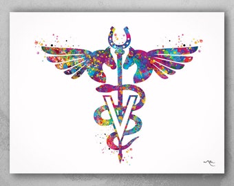 Wall Veterinary Caduceus - Etsy