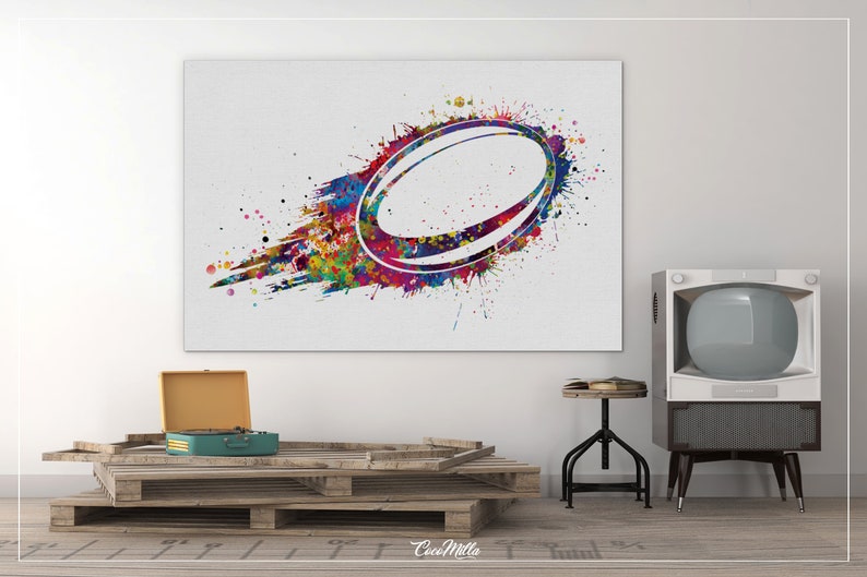 Rugby Ball Watercolor Print Rugby Player Gift Boy Nursery Dorm - Etsy