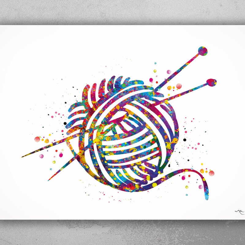 Knitting Poster - Etsy