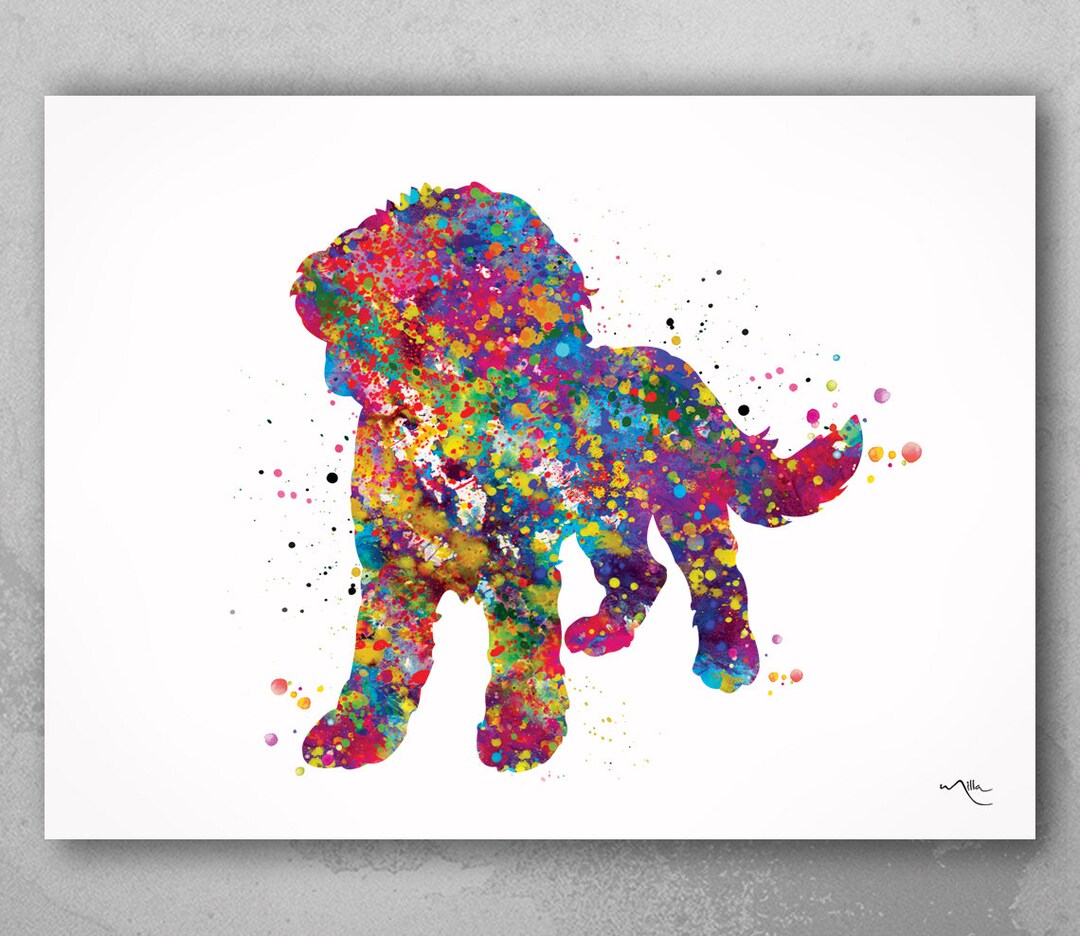 Cavapoo Dog Watercolor Cavoodle Print Dog Art Custom Dog Portrait Pet ...