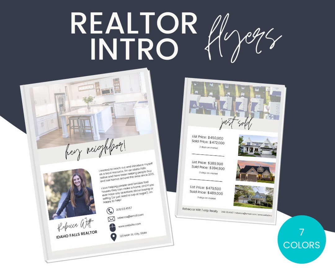 Realtor Introduction Flyer, Realtor Introduction Letter, Real Estate ...