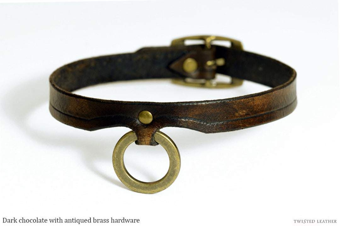 Leather Choker, Sub Collar, Goth, Fetish Wear, Alternative, Day Collar ...