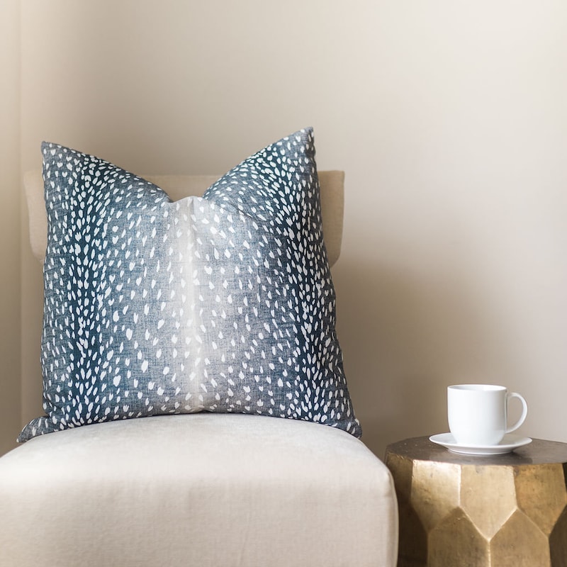 Fawn Blue Pillow Cover - Etsy