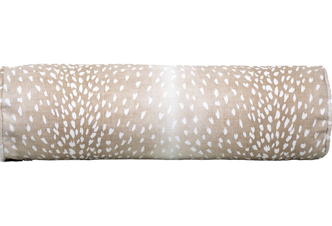Fawn Beige Bolster Pillow Cover, Rectangle Pillow Cover, Antelope ...