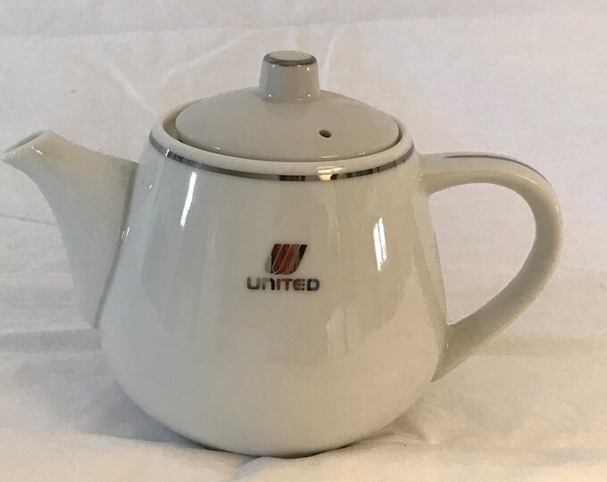 Vintage United Airlines Teapot - Etsy